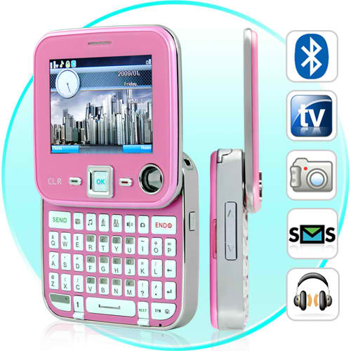 Metro Pink - Dual SIM Swivel Screen QWERTY Cosmopolitan Phone :: Cell ...